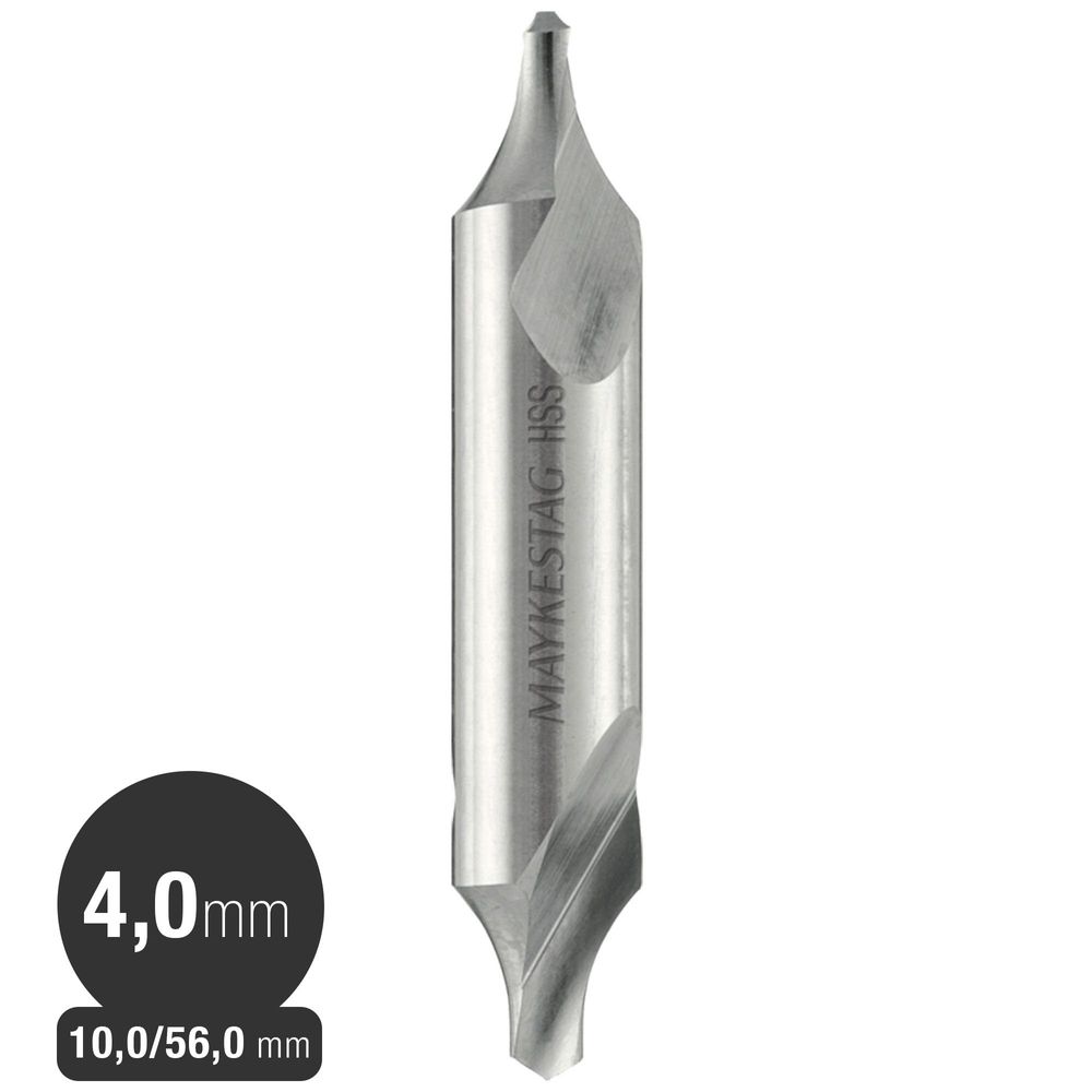 Brocas Centro HSS Ø 4,0-10,0mm 56,0 mm DIN333 F0021 Maykestag - isesacl