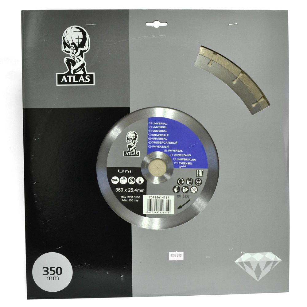 Disco Diamantado - Piedra - 14'' - Atlas - (350x3x25mm) - isesacl